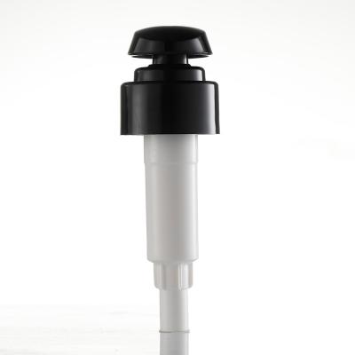 China Sanitary Odorless Spiral Cap Black Lotion Pump Head 24410 For Bathing for sale
