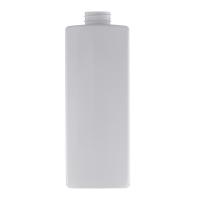China IBELONG 500ml Lotion Pump Bottle White Clear PETG Plastic Rectangular Shampoo Bottle for sale