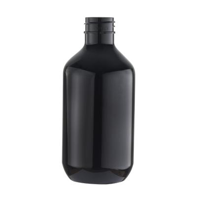 China 300ml Dark Brown Round Shampoo Pump Bottle Empty Refillable Hand Sanitizer Bottle for sale