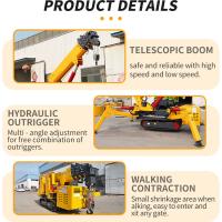 China 3 Ton Assembly Wireless Remote Control Elevator Crawler Cranes 12v 45AH Spider Crane for sale