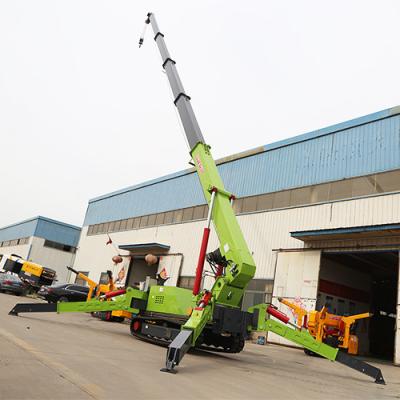 China 8 Ton Mini Telescopic Boom Spider Crane Electric Movable Small Spider Cranes With Attachment for sale