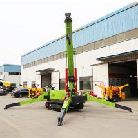 China 8 Ton Mini Telescopic Boom Spider Crane Electric Movable Small Spider Cranes With Attachment for sale