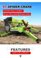 China 8 Ton Lifting Crawler Crane Electric Movable Mini Cranes CE Approved AC380V Tracked Spider Crane for sale