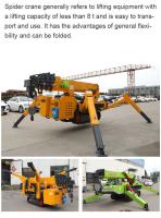 China 8 Ton Lifting Crawler Crane Electric Movable Mini Cranes CE Approved AC380V Tracked Spider Crane for sale