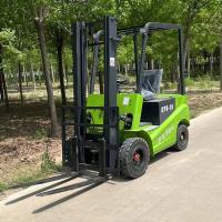 China 1.5T 4 Wheel Electric Forklift Walking Forklift Stacker Driving Type Stacker for sale