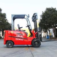 China 60V Electric Forklift 2.5T Wheel Electric Forklift Self Loading Pallet Lifting Stacker for sale