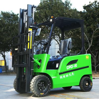 China ZHONGMEI 2t Electric Forklift 4x4 Full Pallet Stacker Forklift With 2000 Wheelbase for sale