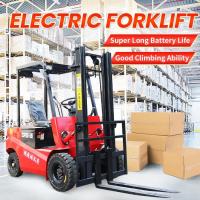China 1.5T 4 Wheel Electric Forklift Walking Forklift Stacker Driving Type Stacker for sale