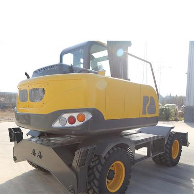 China Road Crushing Wheeled Digger Drive Multifunctional Wheel Bucket Engineering Excavator for sale