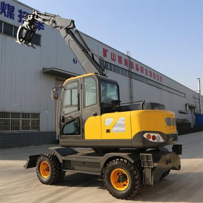 China Engineering Machinery Large Mining Excavator 8 Ton Bucket Wheel Yellow Digger for sale
