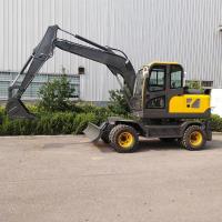 China Earthwork Projects Hydraulic Shovel Digger Wheeled Construction Equipment Excavator for sale