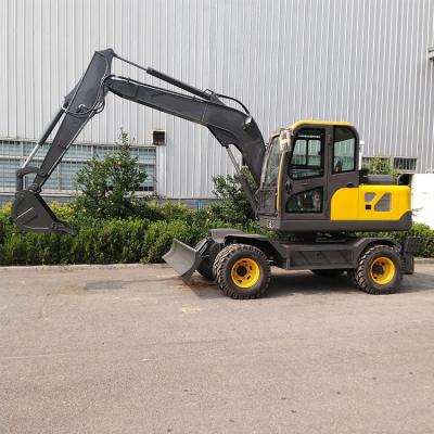 China Big Wheeled Excavator 55kw Large Towable Backhoe Digger For Engineering Used for sale