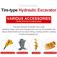 China ZHONGMEI 7tone Wheel Excavator Construction Machinery 35km/h Wheeled Digger for sale