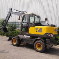 China Bucket Big Excavator Cab Wheel Excavation Machine 7 Ton Large Digger for sale