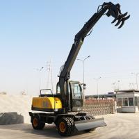 China Engineering Wheel Hydraulic Excavator Machine Digging Trenches Wheeled Digger for sale