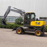 China Engineering Wheel Hydraulic Excavator Machine Digging Trenches Wheeled Digger for sale