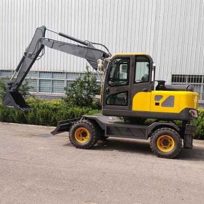 China 7Ton Yellow Large Digger Construction Hook Machine Bucket Wheel Excavator for sale