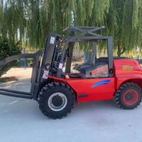 China Four Wheel Electric Forklift 4X4 Integrated Rough Terrain 4.5t Forklifts for sale