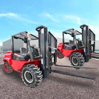China Four Wheel Electric Forklift 4X4 Integrated Rough Terrain 4.5t Forklifts for sale