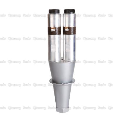 China 2400w  Ultrasonic Piezo Transducer With Black Ceramics One Steel Booster 15khz for sale