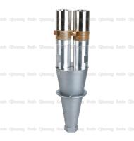China Column Type Welding Double Miniature Ultrasonic Transducer With Yellow Ceramics for sale