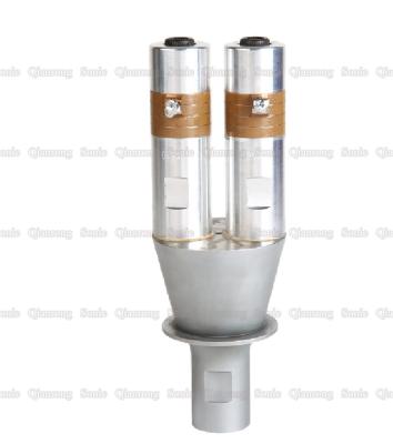 China 38mm Diameter Double Welding  20 Khz Ultrasonic Transducer With PZT8 Piezoelectric Ceramics for sale