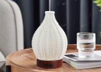 China 100ml Rattan Ultrasonic Aroma Mist Humidifier Waterless Shut-Off Aromatherapy With 7 Color Light Essential Oil for sale