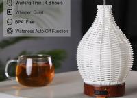 China 100ml Rattan Ultrasonic Aroma Mist Humidifier Waterless Shut-Off Aromatherapy With 7 Color Light Essential Oil for sale