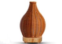 China 100ml Essential Oil Diffuser Rattan Ultrasonic Cool Mist Humidifier For Essential Oils With Waterless Auto Shut-Off for sale