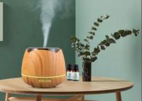 China 400ml Wood grain aromatherapy machine humidifier Multifunctional atmosphere lamp essential oil aromatherapy machine for sale