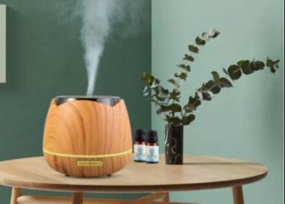 China 400ml Wood grain aromatherapy machine humidifier Multifunctional atmosphere lamp essential oil aromatherapy machine for sale