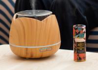 China 400ml Home office imitation wood grain aromatherapy humidifier sleeve housing office home humidifier for sale