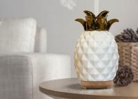 China 120ml Custom Ceramic White Pineapple Oil Diffuser Aromatherapy Mist Humidifier for sale