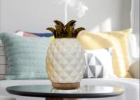 China 120ml Custom Ceramic White Pineapple Oil Diffuser Aromatherapy Mist Humidifier for sale