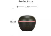 China Humidifier 250ml Ultrasonic Air Nebulizer 7 Colors Light Purifier Wooden Grain Manual Diffuser for sale