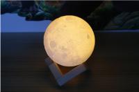 China Lunar 300mAH 3d Moon Lamp Rechargeable Night Light 16 Colors Remote Control for sale