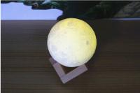 China Lunar 300mAH 3d Moon Lamp Rechargeable Night Light 16 Colors Remote Control for sale