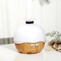 China 400ML Wood Grain Mini Portable Rechargeble Ultrasonic Home Aroma Diffuser for sale