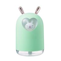 China 12h USB Rabbit Ultrasonic Air Humidifier Rechargeable Led Lamp 50ml/h for sale