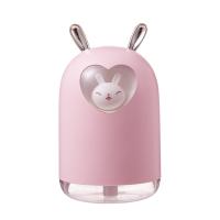 China 12h USB Rabbit Ultrasonic Air Humidifier Rechargeable Led Lamp 50ml/h for sale