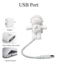 China 0.2w Spaceman Rechargeable Night Lamp Decorative Portable MINI USB LED for sale