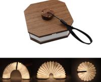 China DuPont Paper Wooden Organ Rechargeable Night Lamp Mini LED 360 Degree Rotary for sale