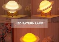 China 13cm Saturn Rechargeable Night Lamp PLA LED 3D Printed 16cm 22cm for sale