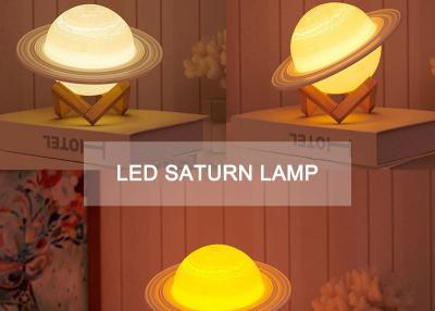 China 13cm Saturn Rechargeable Night Lamp PLA LED 3D Printed 16cm 22cm for sale