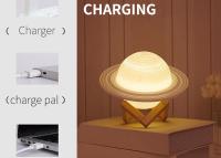 China 13cm Saturn Rechargeable Night Lamp PLA LED 3D Printed 16cm 22cm for sale