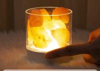 China Himalaya Rock Crystal Rechargeable Night Lamp Natural Negative Ion Salt USB LED for sale