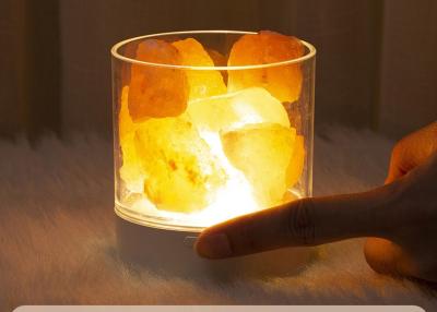 China Himalaya Rock Crystal Rechargeable Night Lamp Natural Negative Ion Salt USB LED for sale