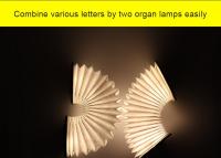 China DuPont Paper Wooden Organ Rechargeable Night Lamp Mini LED 360 Degree Rotary for sale