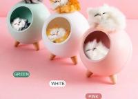 China Rechargeable Night Light With Bluetooth Speaker Dimmable Led Moon Pet Cat for sale