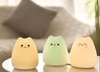 China 0.3w 146g Rechargeable Night Lamp Multicolor Silicone Bedside Touch Sensor LED for sale